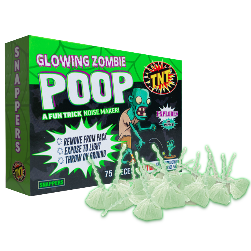 Glowing Zombie Poop Halloween Snaps 168 Count Sidekick | Celebrate Everyday